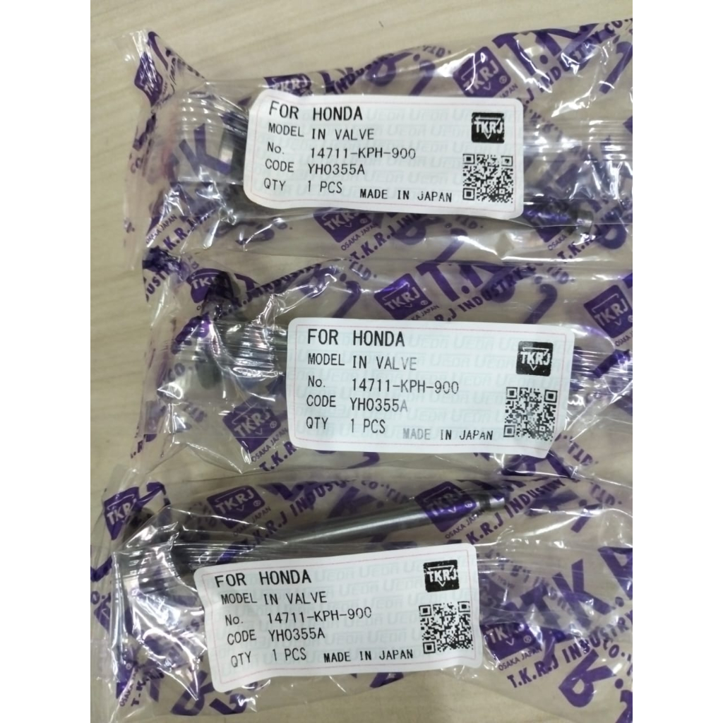 HONDA WAVE125 VALVE INTAKE / EXHAUST IN / EX 100% ORIGINAL TKRJ JAPAN ...