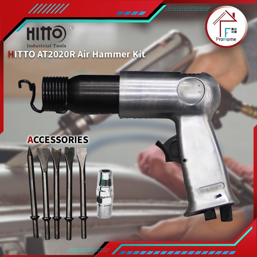 HITTO AT2020R Air Hammer Kit / Hammer Kit Round / Pneumatic Chisel Kit ...