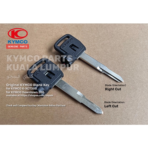 Original KYMCO Blank Key For KYMCO Downtown 200 K-XCT300 Spare Key ...