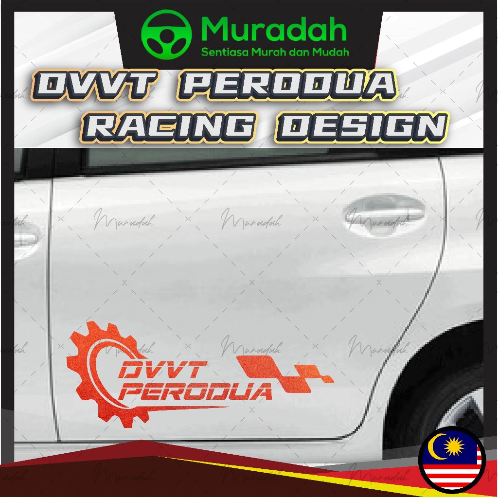[READYSTOCK]Dvvt Perodua Racing car Sticker / Sticker kereta Dvvt ...