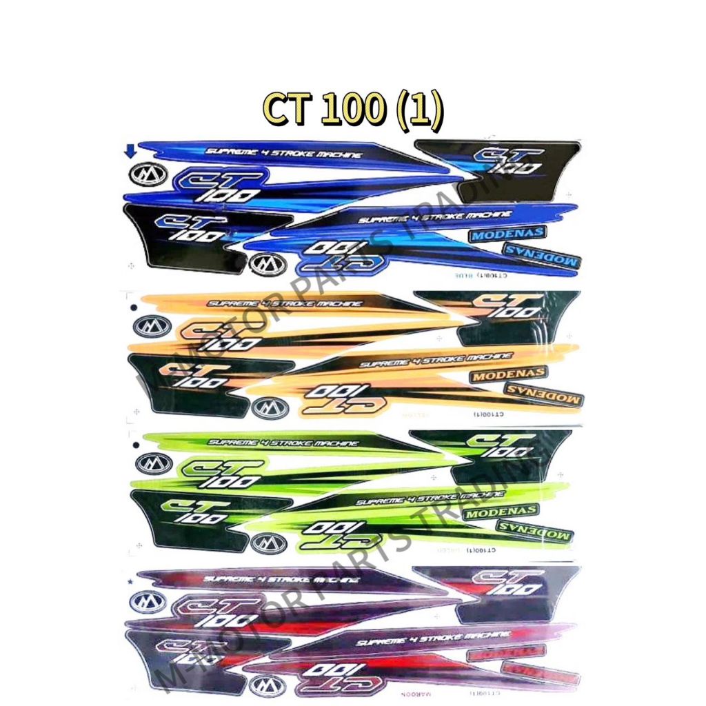MODENAS CT100 (1) BODY STICKER | Shopee Malaysia