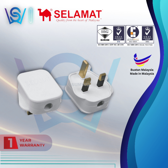 SELAMAT MA18-Neon Standard 1 Gang 3 Pin Plug Rewireable Fused Copper ...