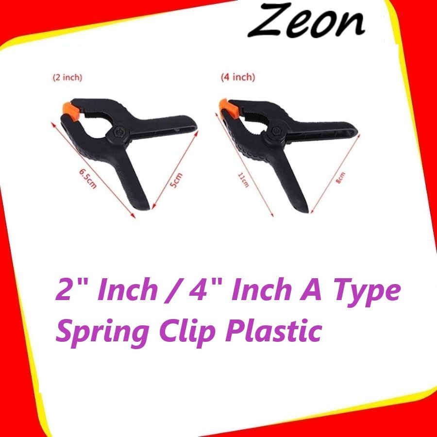 Zeon 2" 4" Inch A Type Spring Clip Plastic PVC Nylon Modelling DIY Tool ...