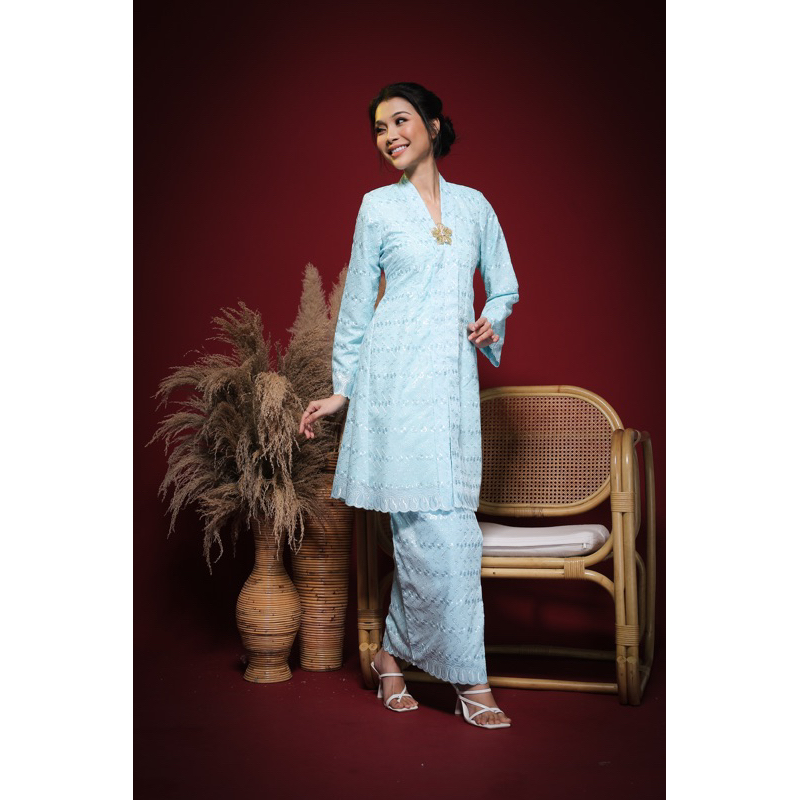 KEBAYA RIAU COTTON SULAM PENUH | Shopee Malaysia