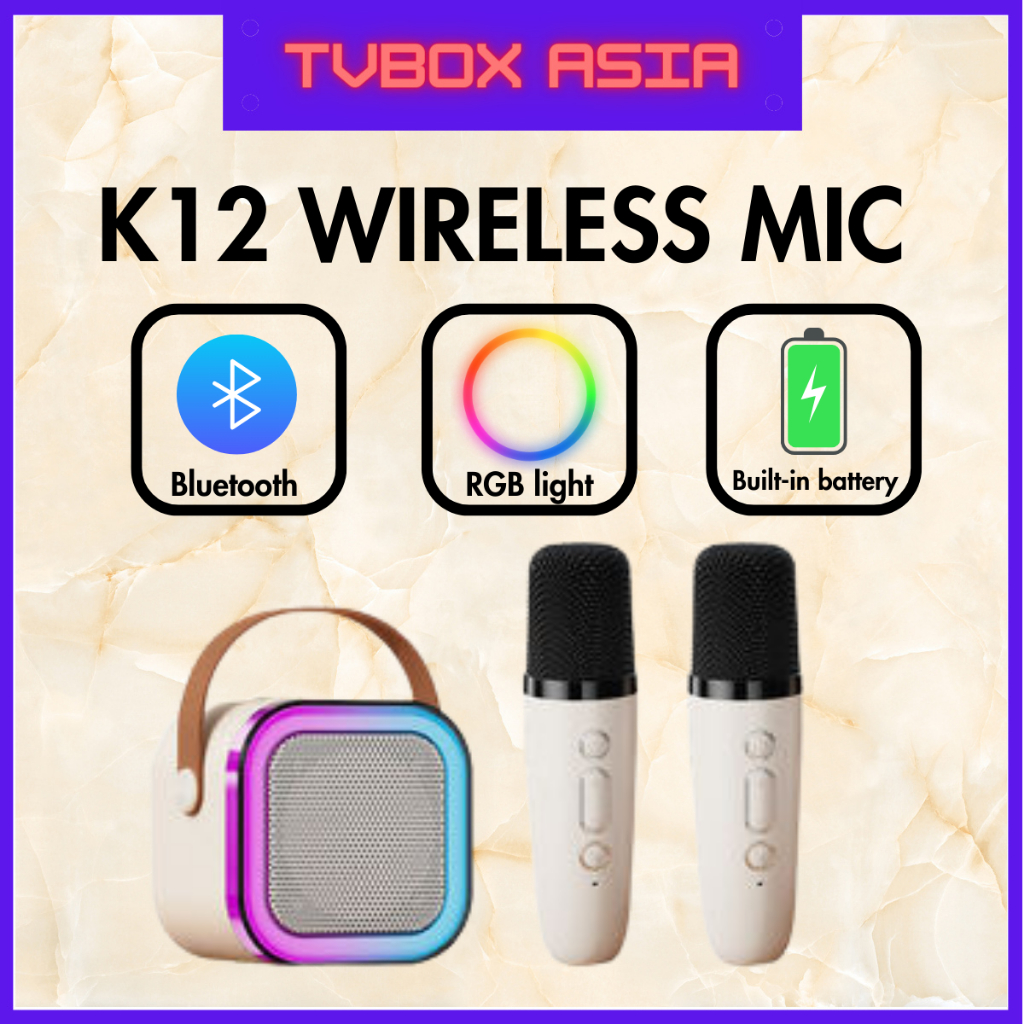 🔥Ready Stock🔥K12 Mini Outdoor Karaoke Bluetooth Speaker Portable Microphone Audio Integrated ...