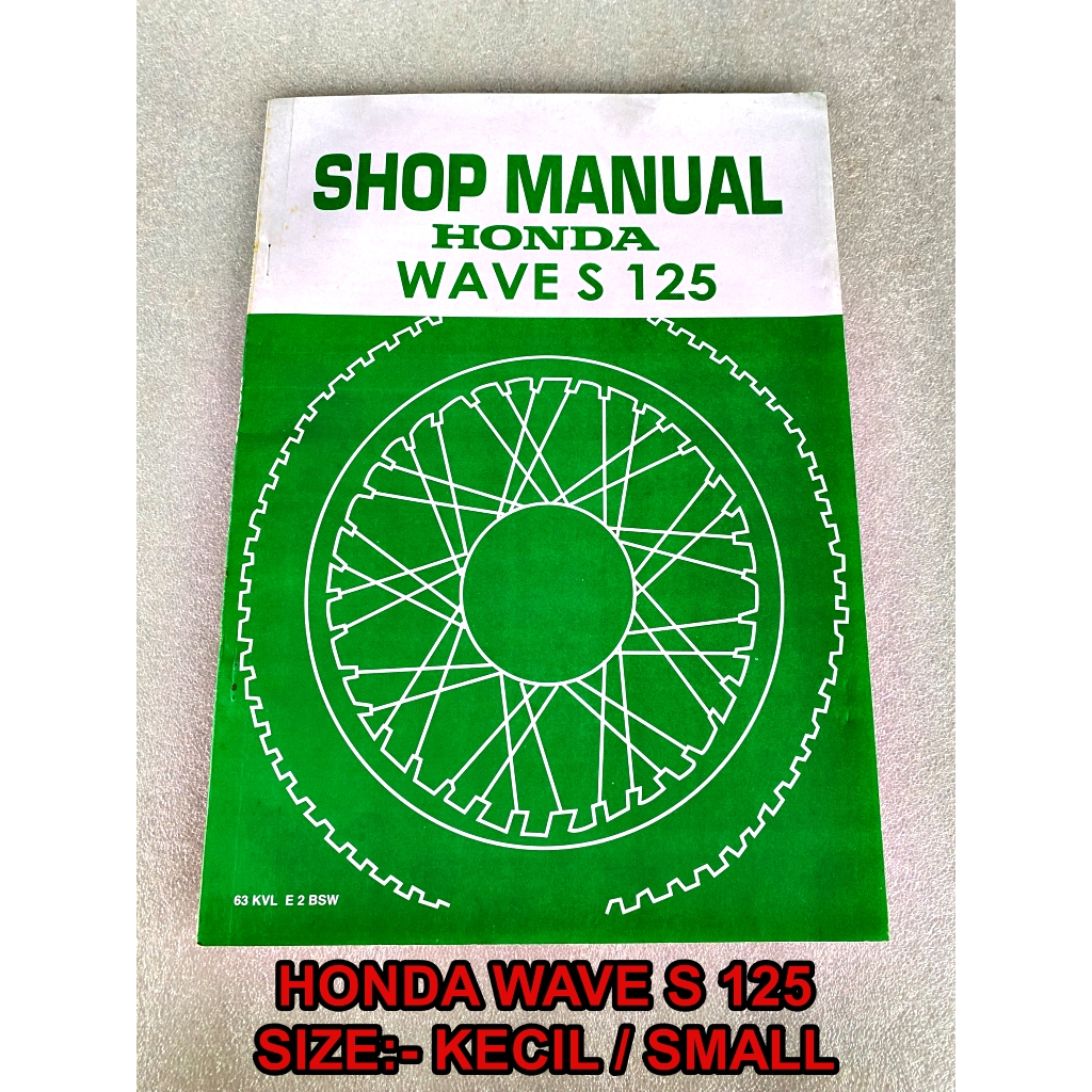Book Manual / Buku Manual Honda, Honda EX5 Dream, EX5 Class,Wave100 ...