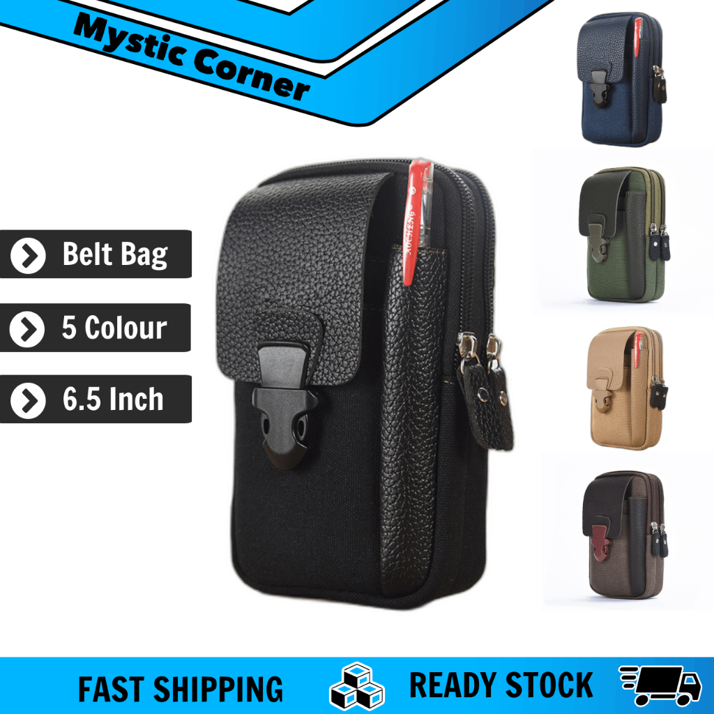 Men Outdoor Multi-layer Oxford Cloth Phone Bag Men Handphone Beg - 6.5 ...