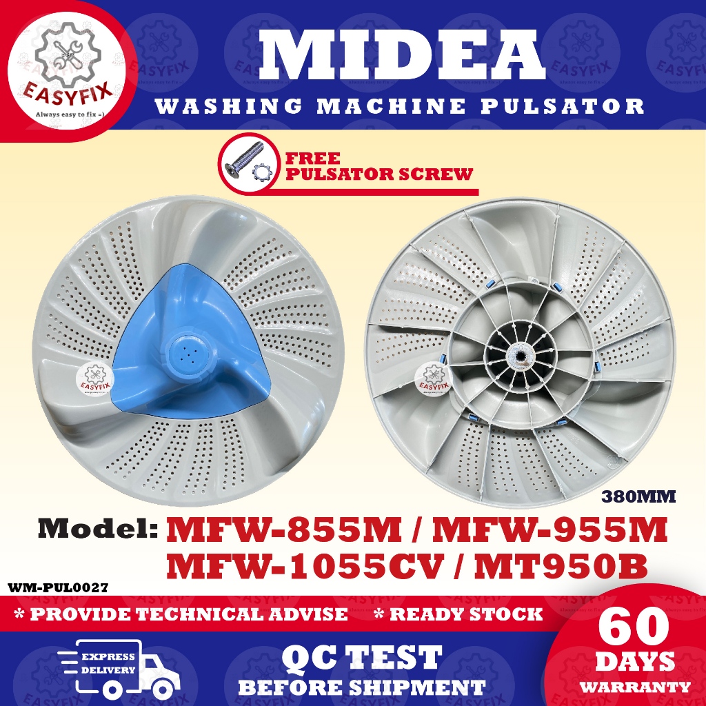 MFW-855M / MFW-955M / MFW-1055CV / MT950B MIDEA WASHING MACHINE ...