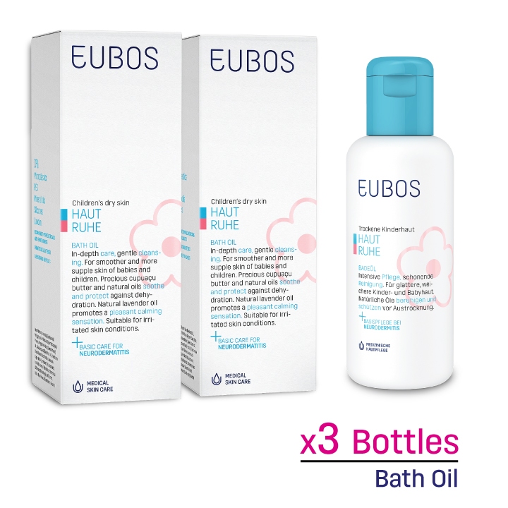 Eubos Dry Skin Children HAUT RUHE Bath Oil 125ml x 3 | Shopee Malaysia