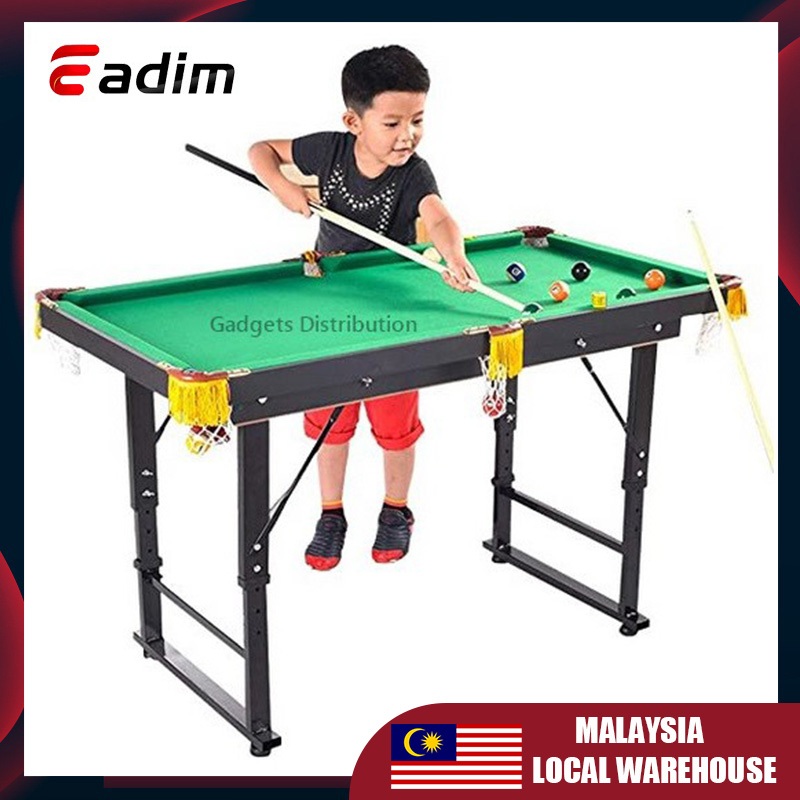 【In Stock】120cm Billiard Table for Kids Adjustable Metal Legs Billiard ...