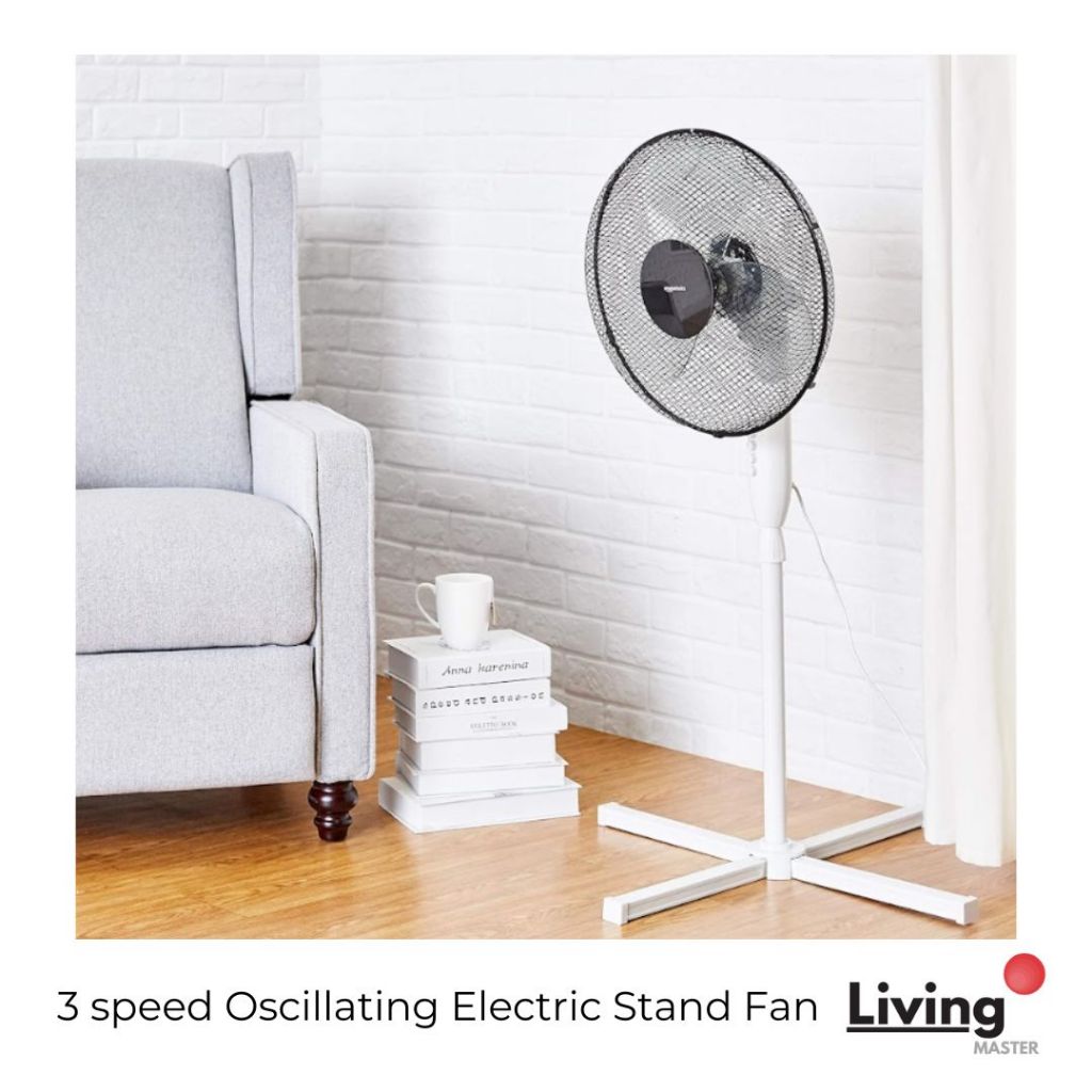Pedestal Floor Electric Standing Fan With 3 Speed Oscillating Stand Fan ...