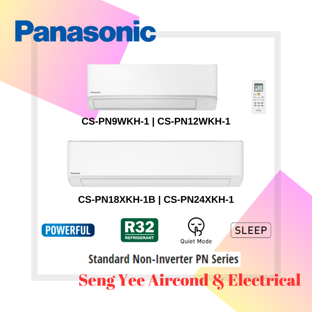 PANASONIC STANDARD NON-INVERTER R32 AIR CONDITIONER (1.0HP-2.5HP) (CS ...