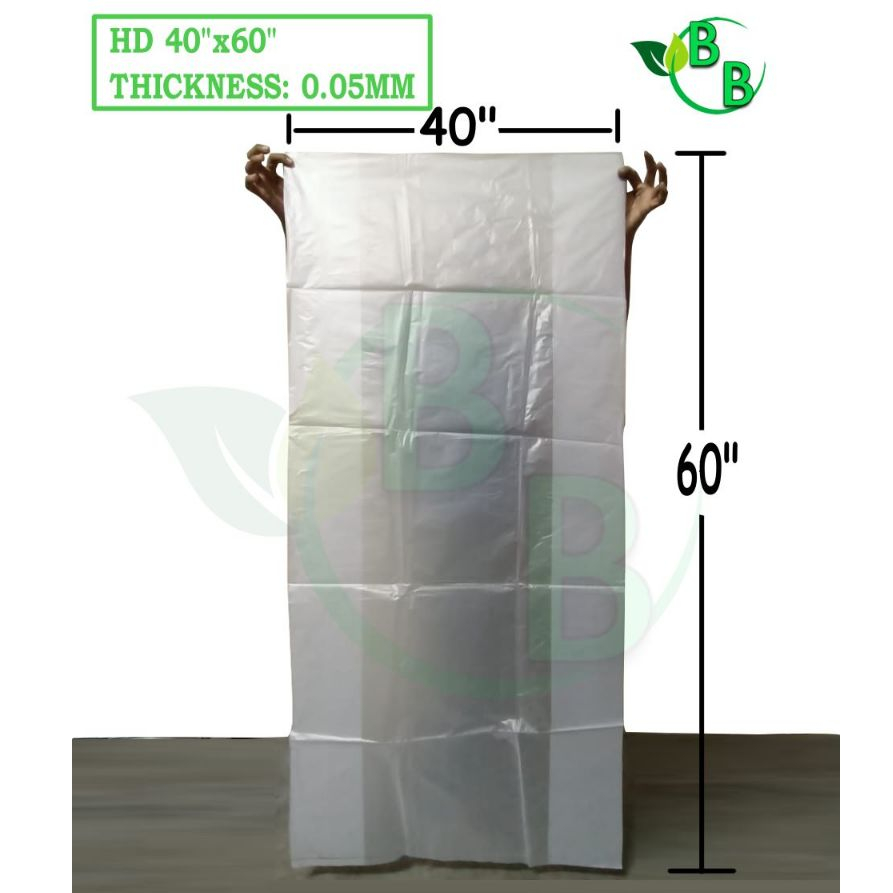 HDPE 40"x60" (2KG) (0.05mm)/ Big Size Plastic/ Beg Plastik Besar Tebal ...
