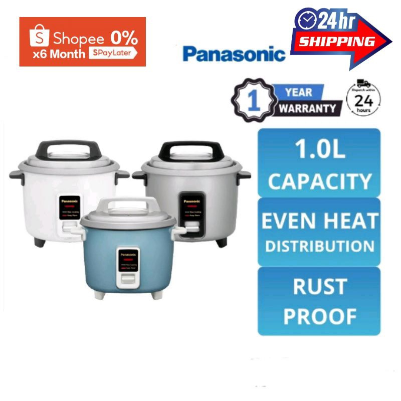 Panasonic Rice Cooker Aluminium Pot 1.0 Litre Malaysia 3 Pin Plug SR ...