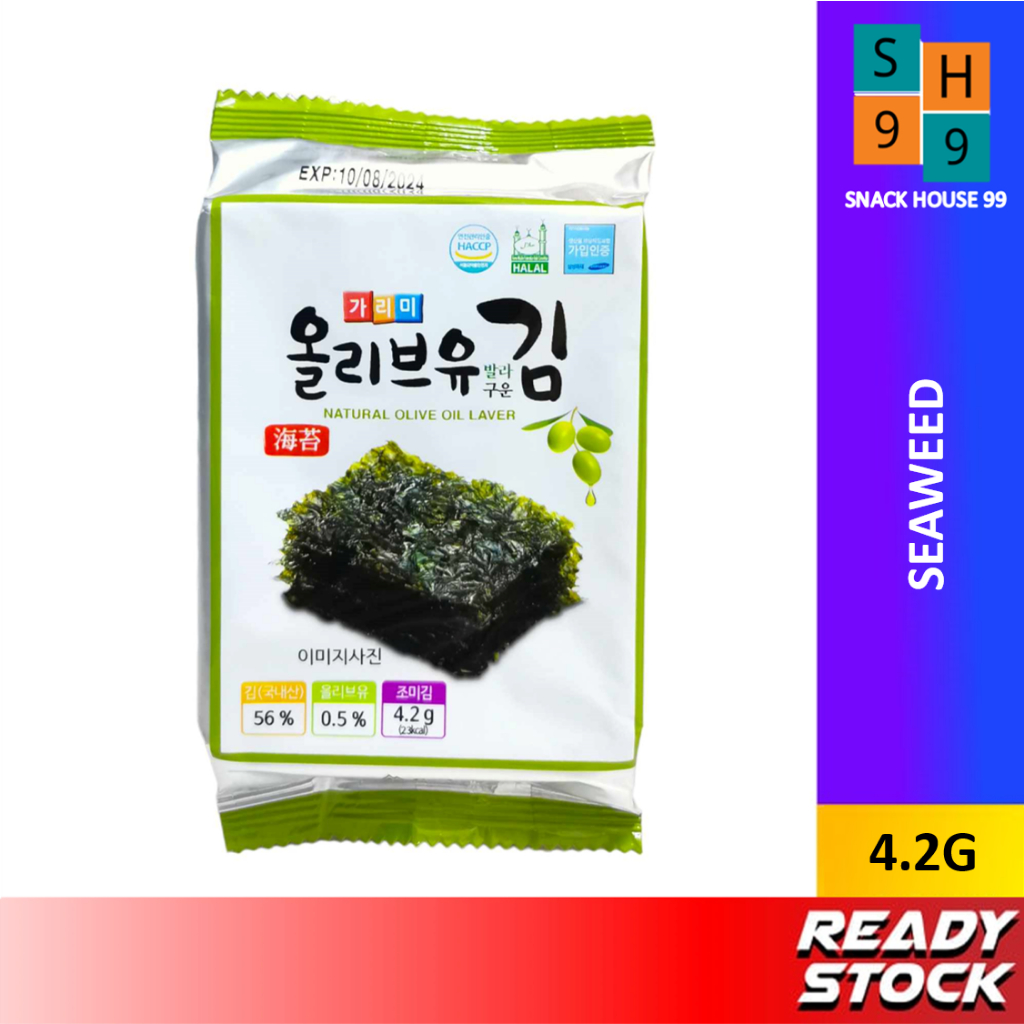 4.2g Natural Olive Oil Laver Seaweed (99 SNACKHOUSE) | Shopee Malaysia