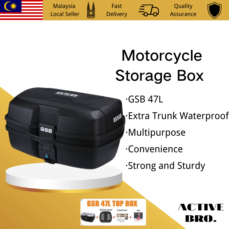 【Ready Stock】GSB 47L Motorcycle Storage Box GIVI Box Motor Box Extra ...