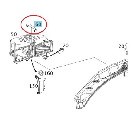 Mercedes Benz Original 0019917570 Air Intake Housing Clip W212 W204 ...