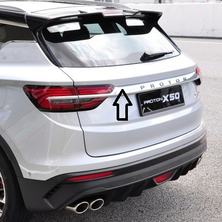 ORIGINAL PROTON X50 BACK DOOR TRIM BACK DOOR CHROME REAR TRUNK BAR ...