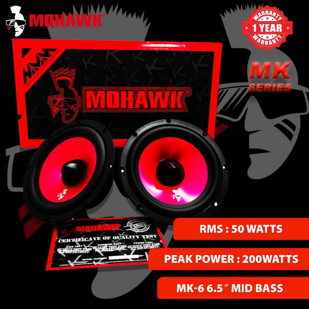 Mohawk MK-6 6.5" Mid Bass Universal Speaker Proton / Nissan | Shopee ...
