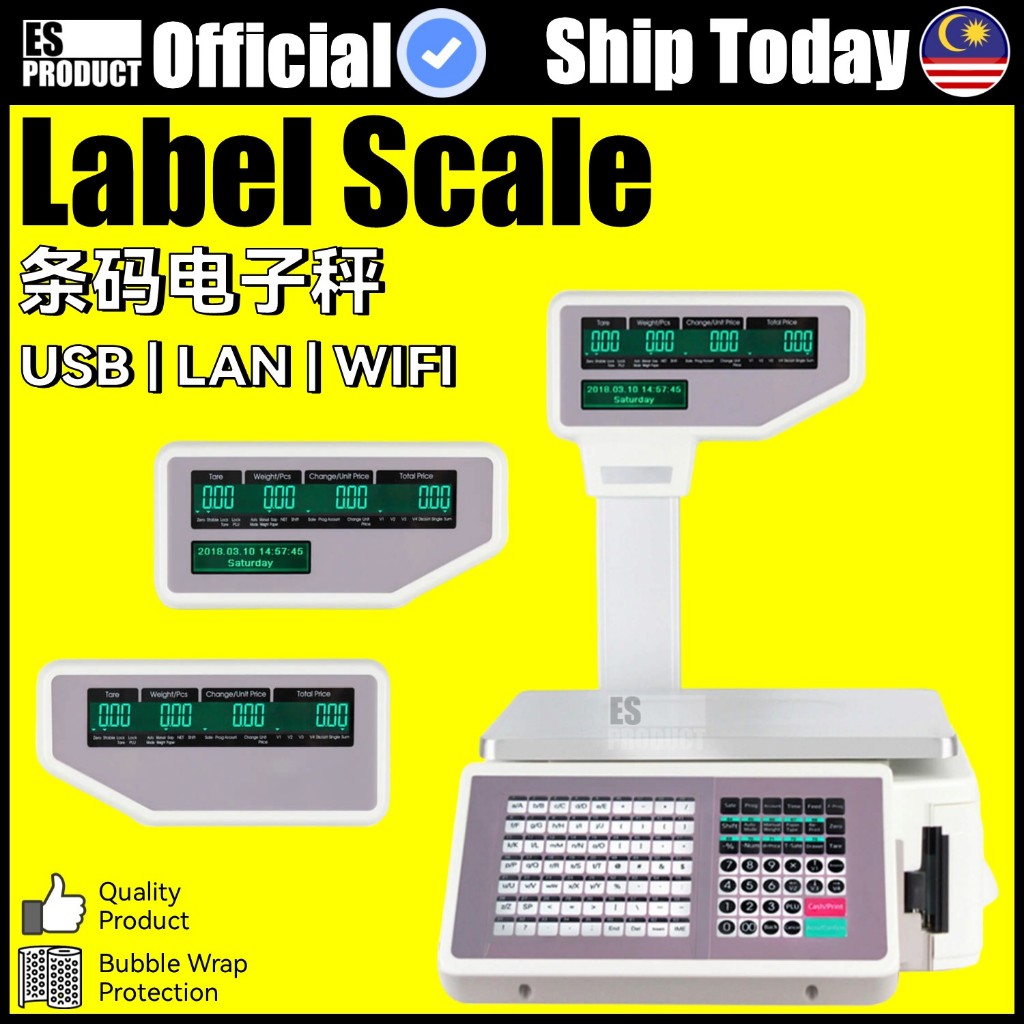 Barcode Label Printing Scale 电子秤 | Shopee Malaysia