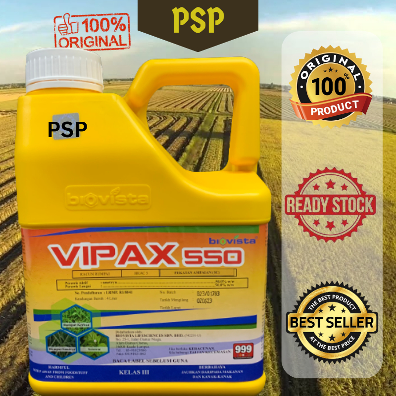 4L VIPAX 550 BIOVISTA (Ametryn 50%)Racun Rumput Susu/ Sambau /Kerbau ...