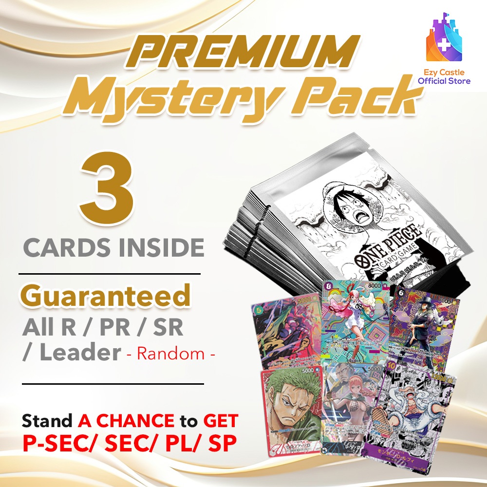 One Piece 3 Cards Guarantee R/PR/SR - Premium Mystery Pack (Original ONE PIECE Card Game) (From ...
