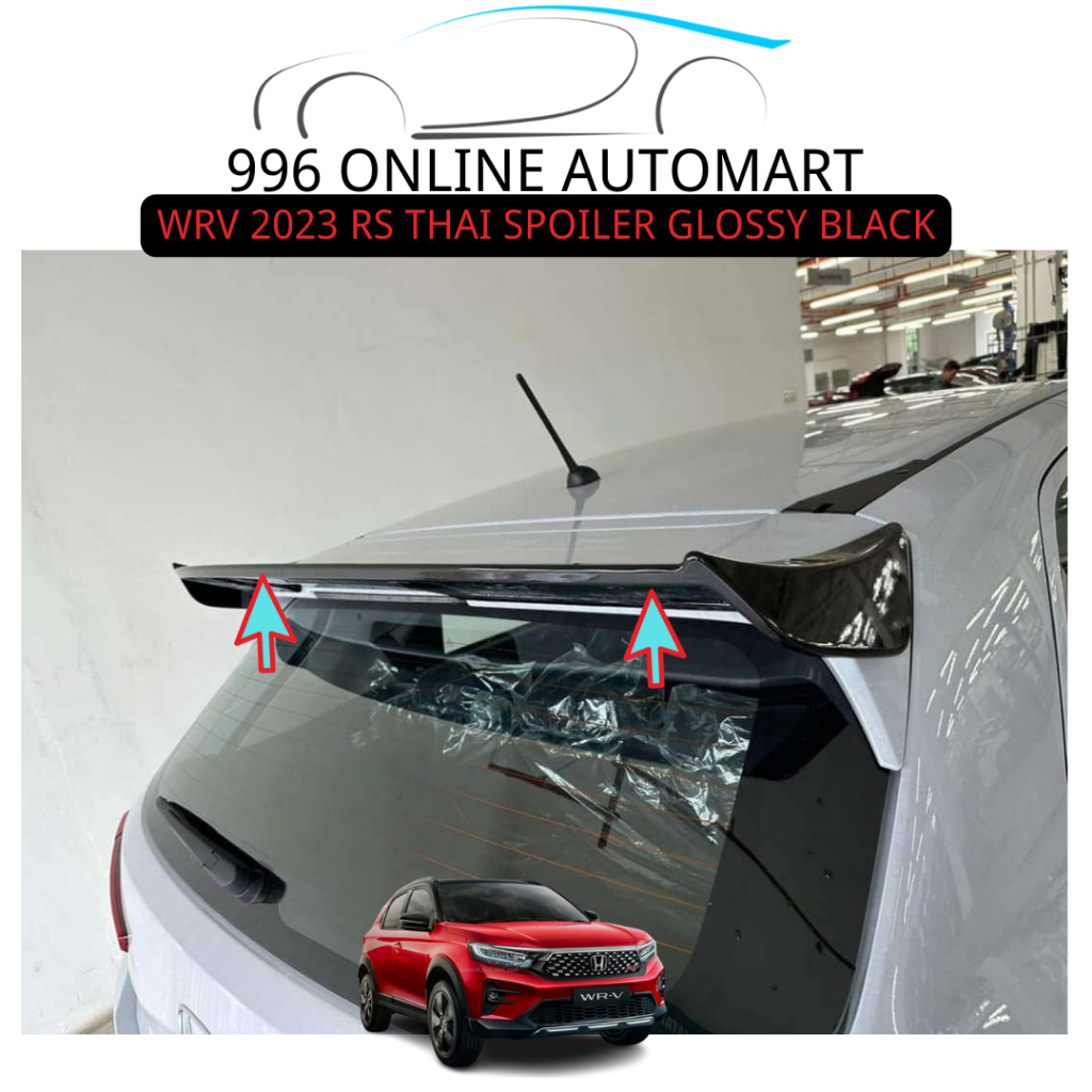 HONDA WRV 2023 RS SPORT / RS THAI SPOILER ABS MATERIAL (GLOSSY BLACK ...