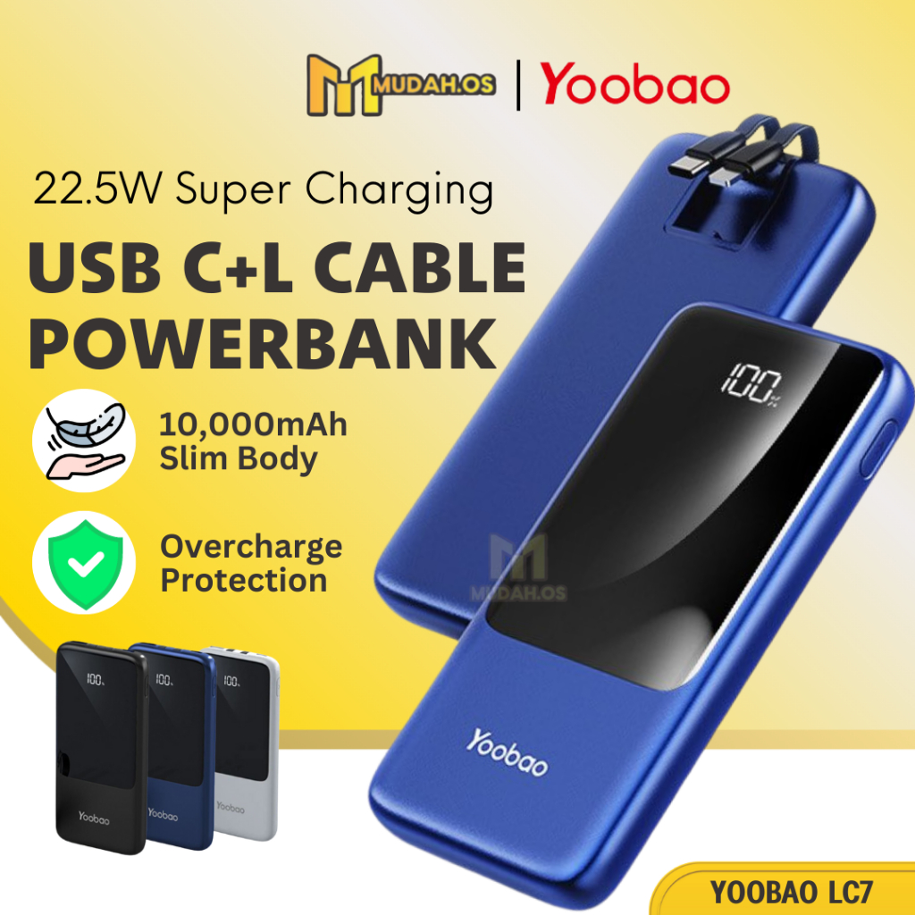 YOOBAO Powerbank Fast Charging Powerbank 10000mAh Powerbank Slim LC7 ...