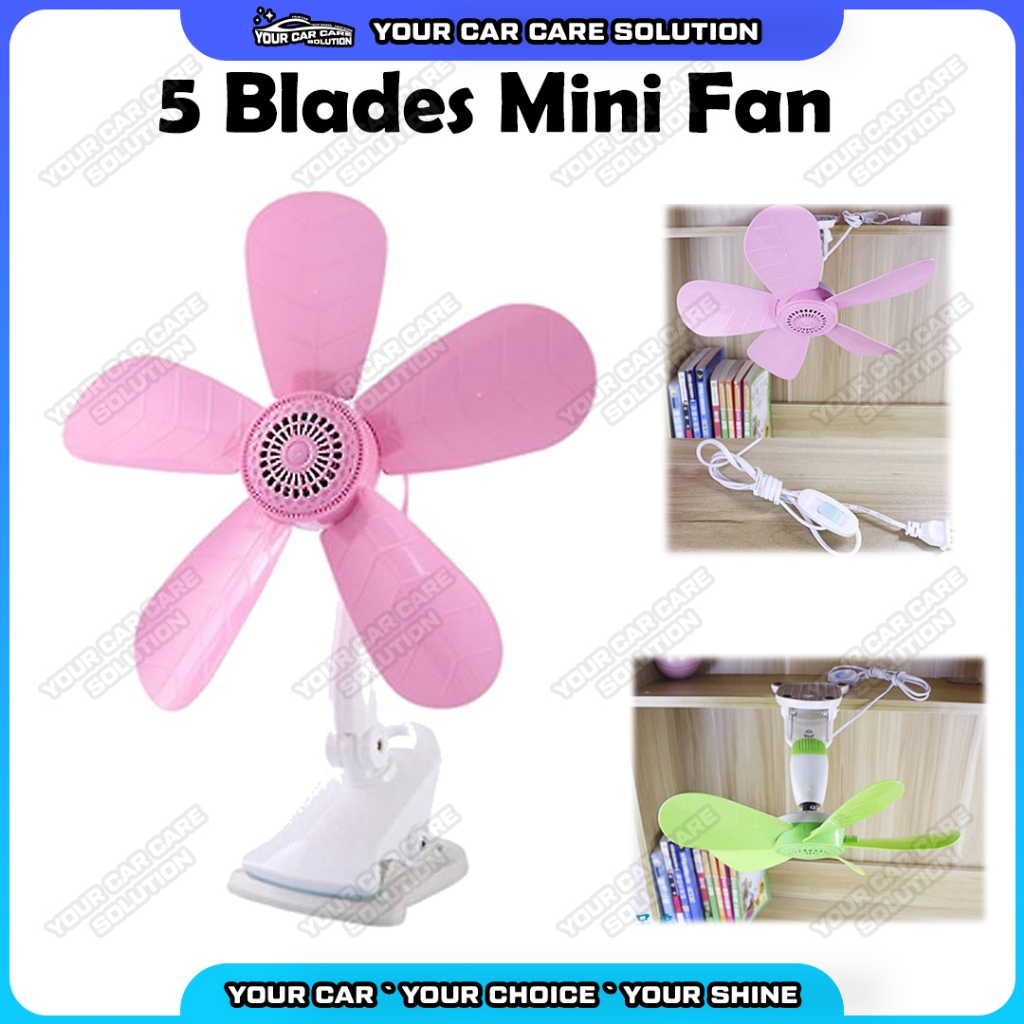 Mini 5 Blades Fan Silent Wall Mounted Bed Electric Mini Clip Fan 5 ...