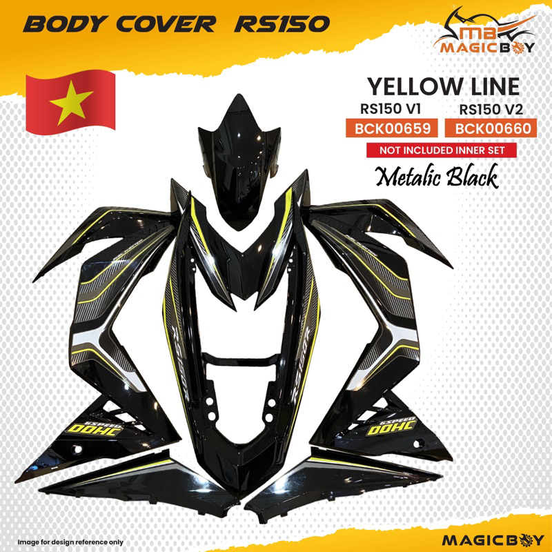 JL Magic Boy RS150 V1 V2 V3 Vietnam Sticker Jenama Magic Boy Cover Set ...