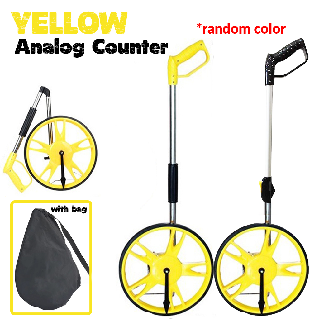 Folding Distance Measuring Wheel Analog Counter Adjustable Measure Tool ...