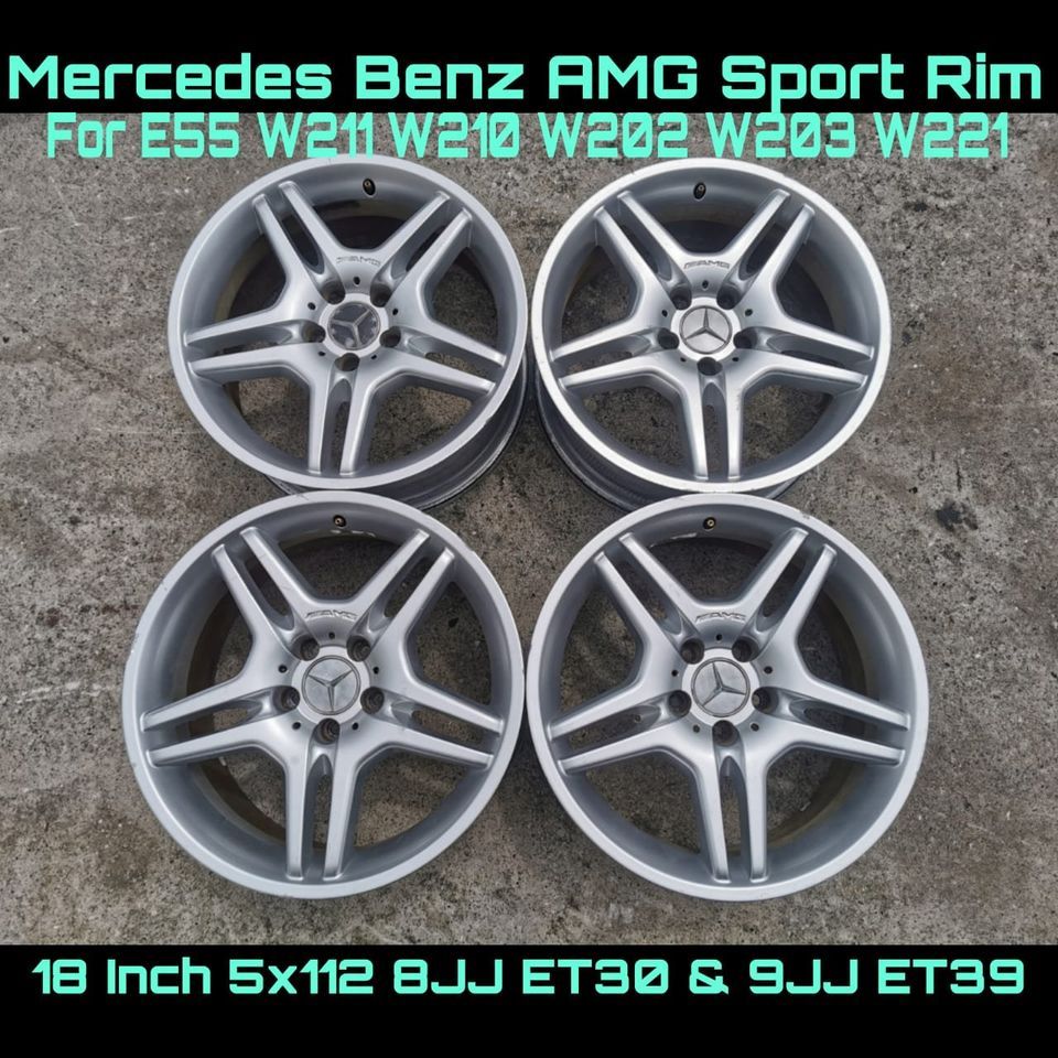 Mercedes Benz AMG Sport RIm 18 Inch 5H PCD112 8JJ ET30 / 9JJ ET39 For ...
