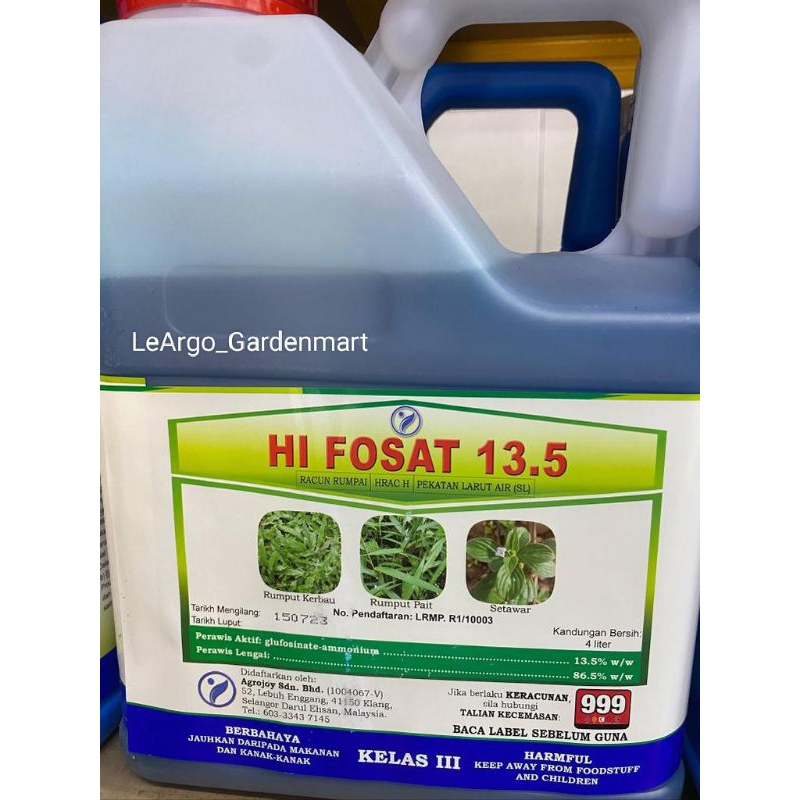 Hi Fosat 13.5% (4L) (Sama dengan Kenbast/Basta/Tartar) | Shopee Malaysia