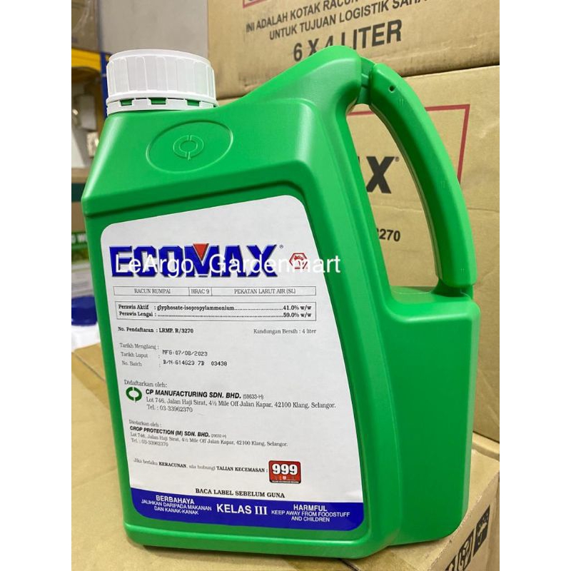 Ecomax (4L) (Sama dengan Roundup/Hi phosate/Ken-up/Challange) | Shopee ...