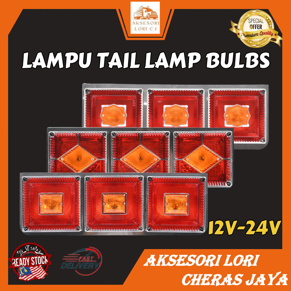 AKSESORI LORI CHERAS JAYA MENTOL LAMPU BELAKANG CHROME TAIL LAMP LORI ...