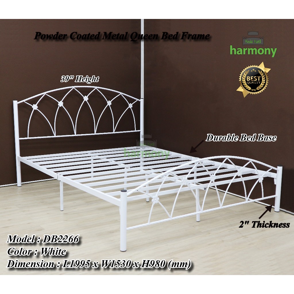 Harmony Faye Metal Queen Bed Frame / Metal Bed Frame / Queen Bed ...
