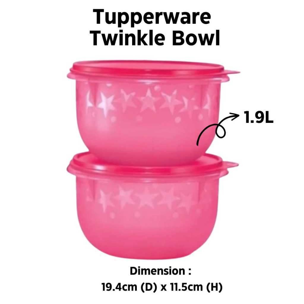 Tupperware Twinkle Bowl 1.9 Liter (1 pc) | Shopee Malaysia