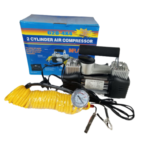 HEAVY DUTY Double Cylinder 150PSI 85L/min Portable Car Tyre Inflator ...
