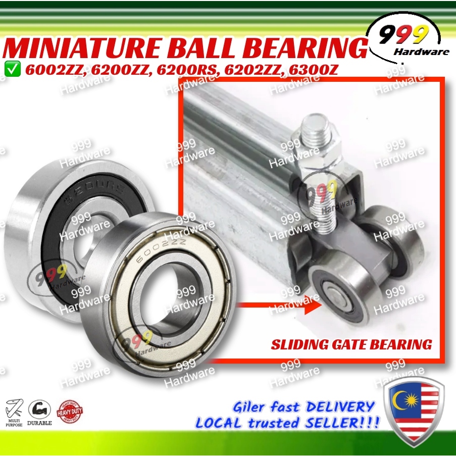 999 MINIATURE 6200 BALL BEARING DOUBLE SHIELDED / DEEP GROOVE / METAL ...