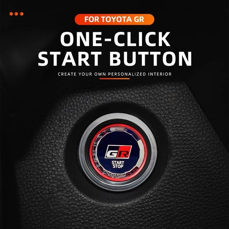 GR Logo Crystal Push Start Button No Hole For Toyota Car | Shopee Malaysia