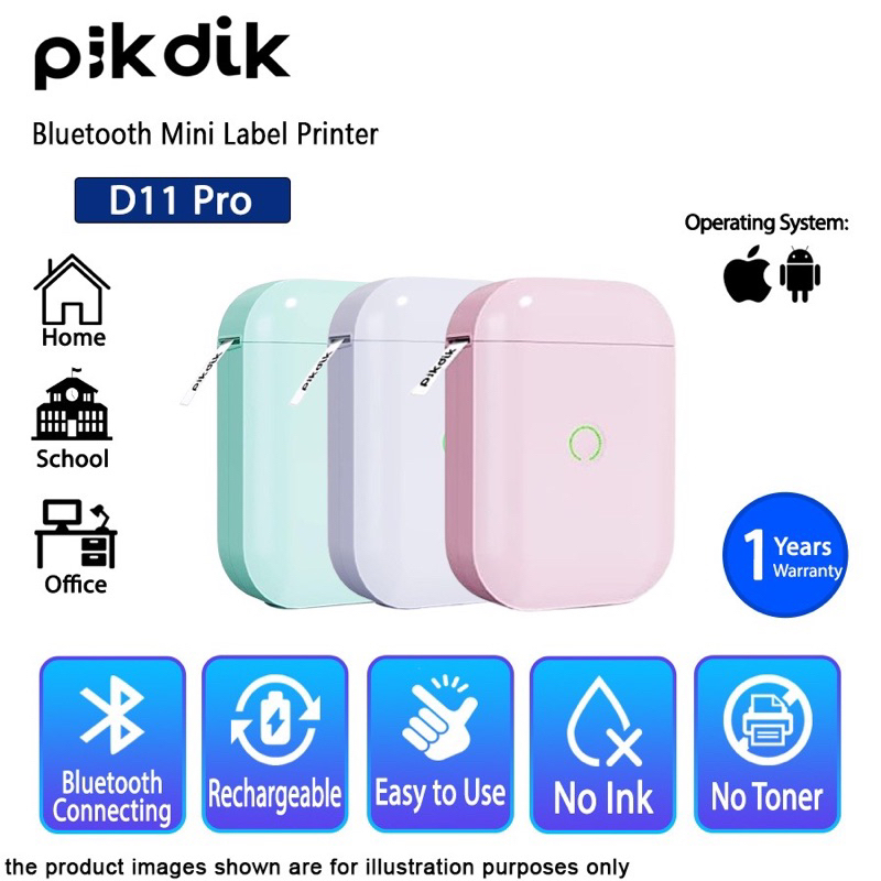 PIKDIK MINI LABEL PRINTER D11pro Bluetooth | Shopee Malaysia