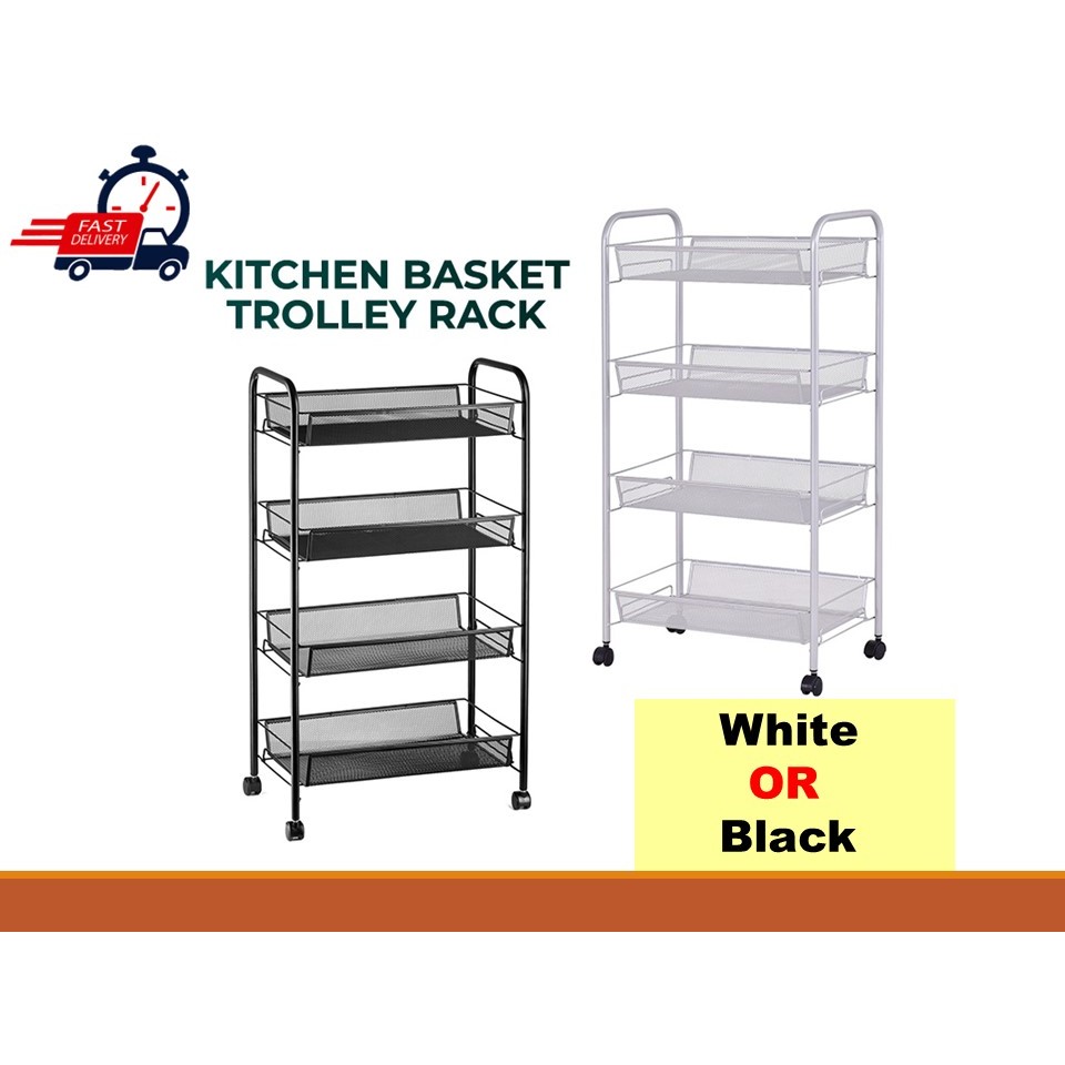 Ready Stock Malaysia* 3 4 5 Tier Multipurpose Storage Rack Trolley Rack ...