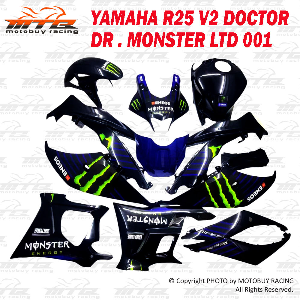 YAMAHA R25 V1 V2 DOCTOR BODY COVER WITH INNER COVER SET | Shopee Malaysia