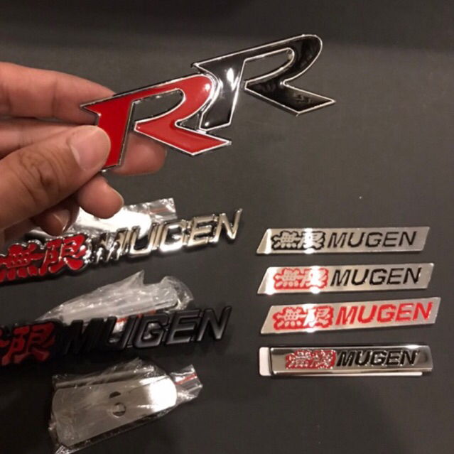 Mugen RR Front Grill Metal Honda Mugen Emblem Sticker 3D Logo | Shopee ...