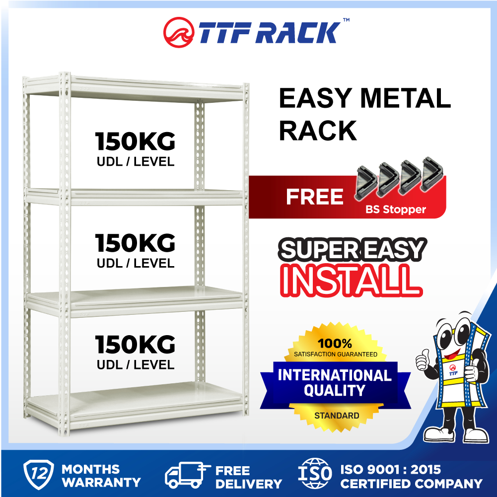 TTF Rack™️ EASY METAL RACK H150-210cm/ Metal Shelf Rak Besi Serbaguna ...