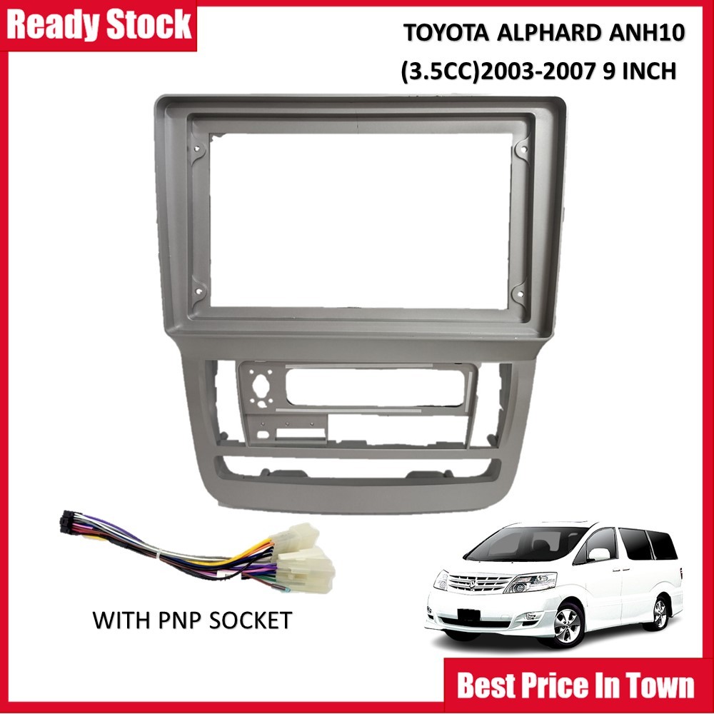 Android Player Casing TOYOTA ALPHARD ANH10-9''(3.5CC)-2003-2007-GREY ...