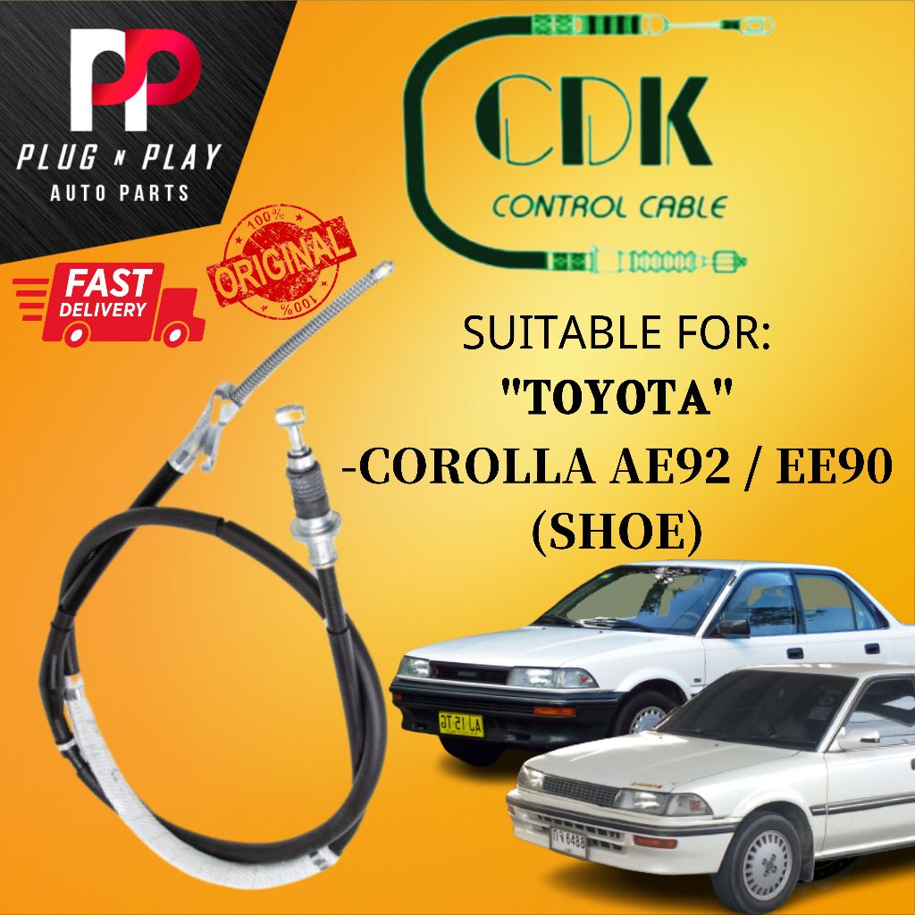 TOYOTA COROLLA AE92 / EE90 ( SHOE ) CDK REAR ( BELAKANG ) LEFT & RIGHT ...