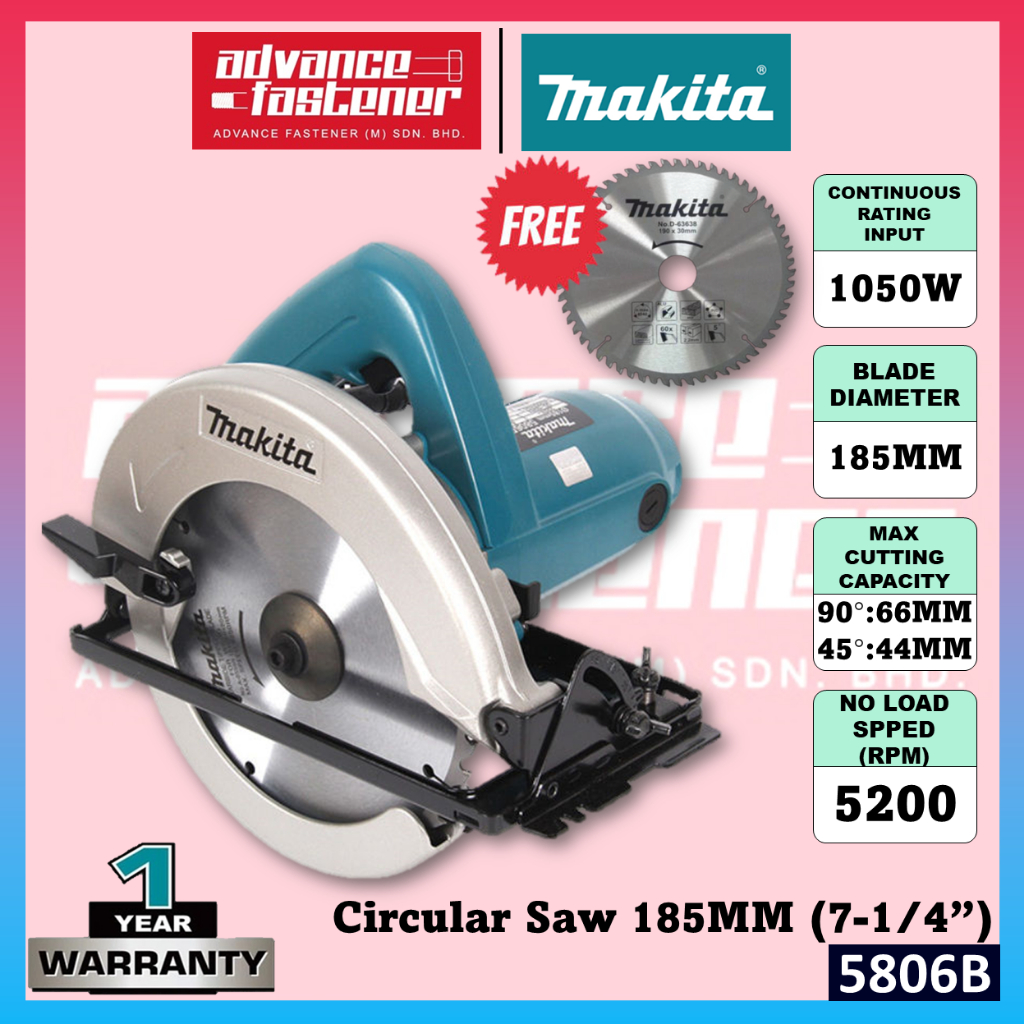 Makita 5806B Corded Circular Saw 185MM (7-1/4”) | Shopee Malaysia