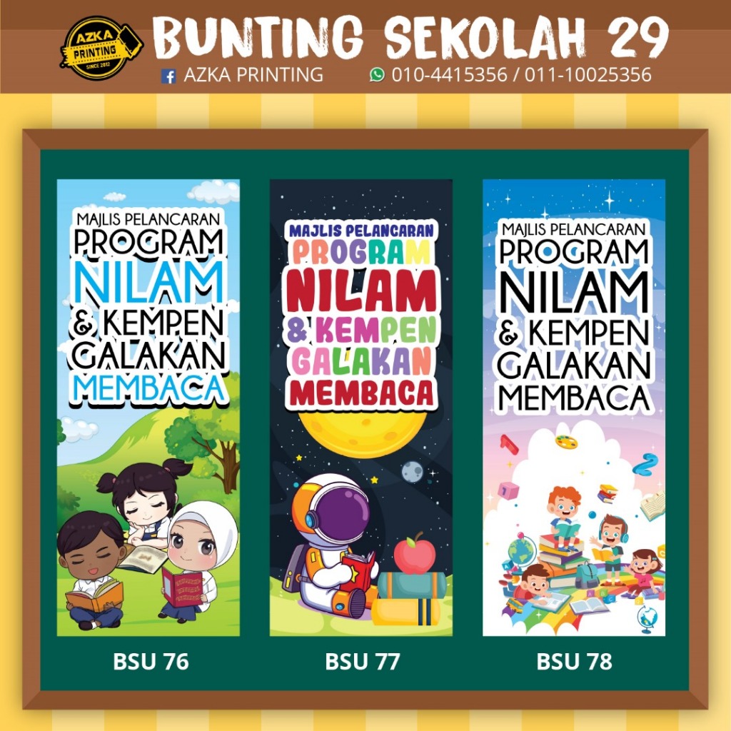 BUNTING PROGRAM NILAM | BUNTING PELANCARAN BUKU NILAM | GALAKAN MEMBACA ...