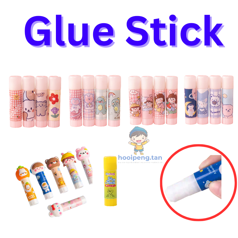 Glue Stick PVA Solid Glue Stik Gam 可爱卡通PVA固体胶棒 (8g / 9g) | Shopee Malaysia